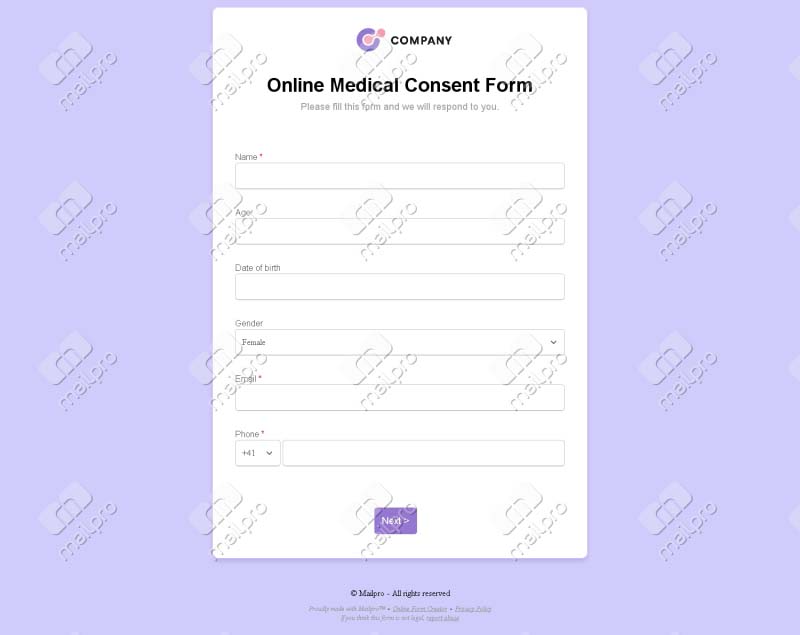 Consent, Medical & Waiver Form Templates | Mailpro™