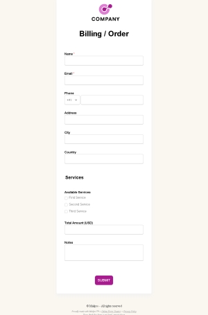 Invoice Form Templates | Mailpro™