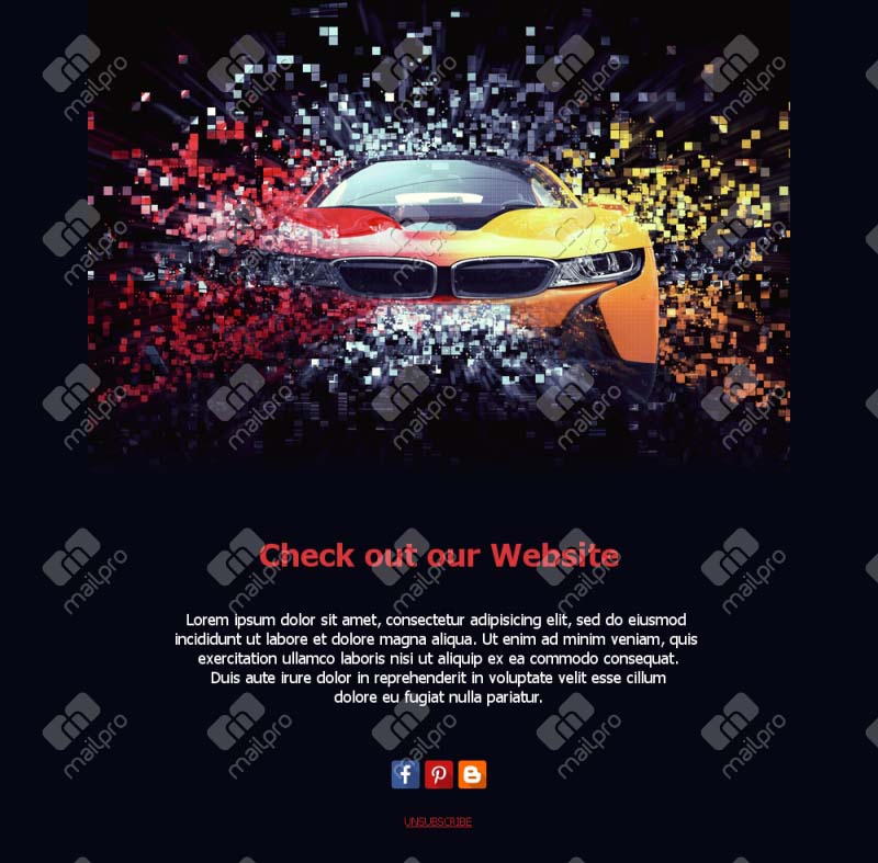 Email Template for Car and Motorcycle Racing | Mailpro™