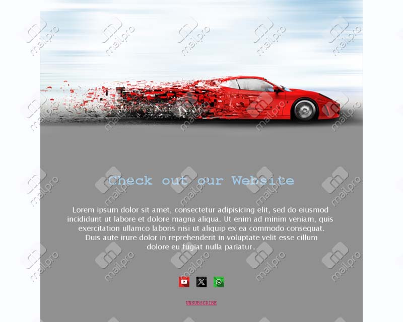 Email Template for Car and Motorcycle Racing | Mailpro™
