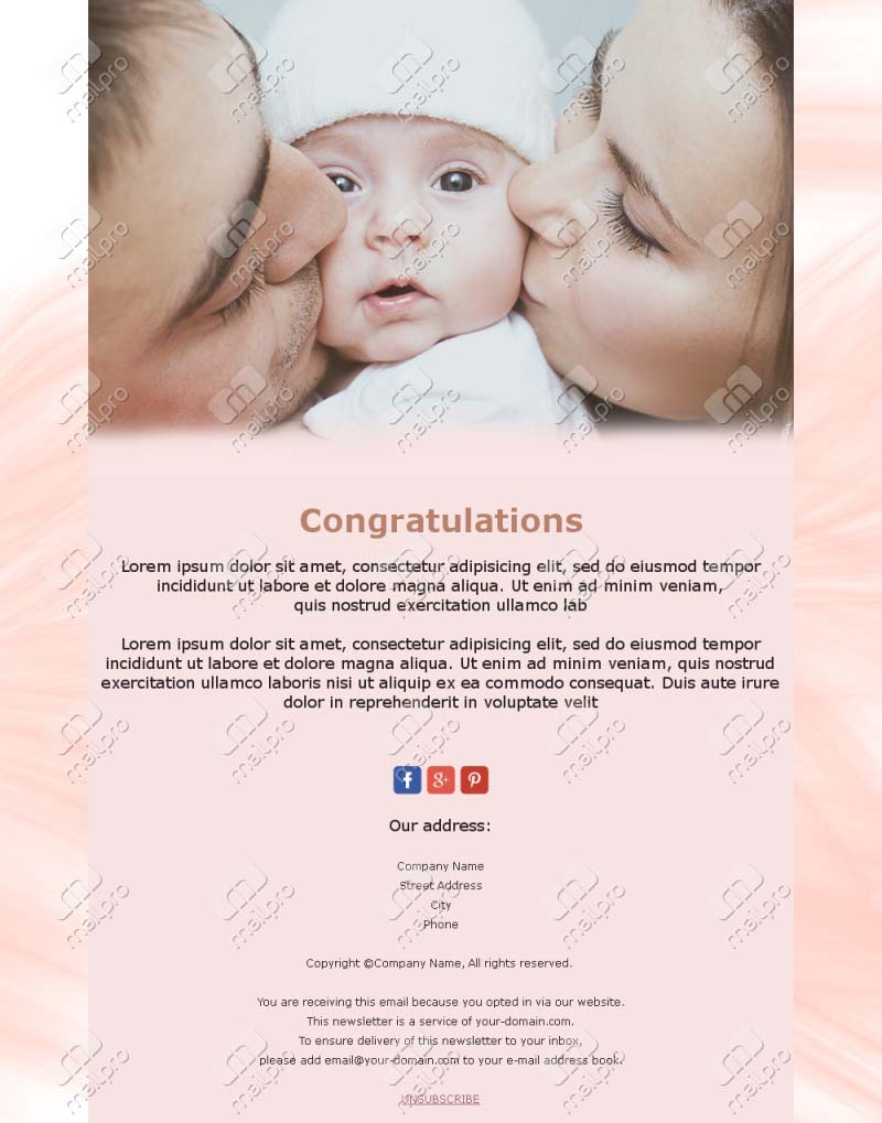 Newborn Email Templates | Mailpro™