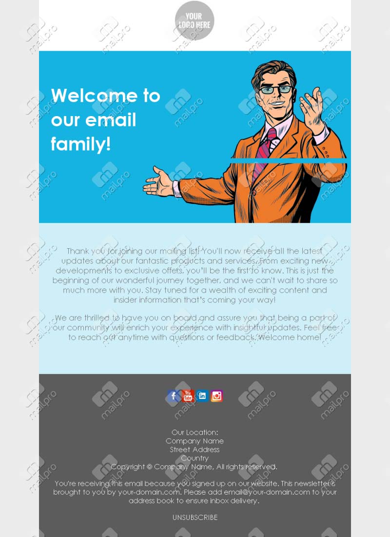 Welcome Email Templates, Ready-to-Use Models | Mailpro™
