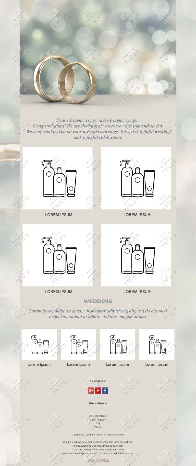 Wedding Email Template | Mailpro™