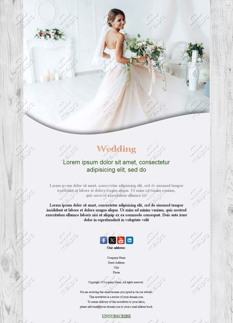 Wedding Email Template | Mailpro™