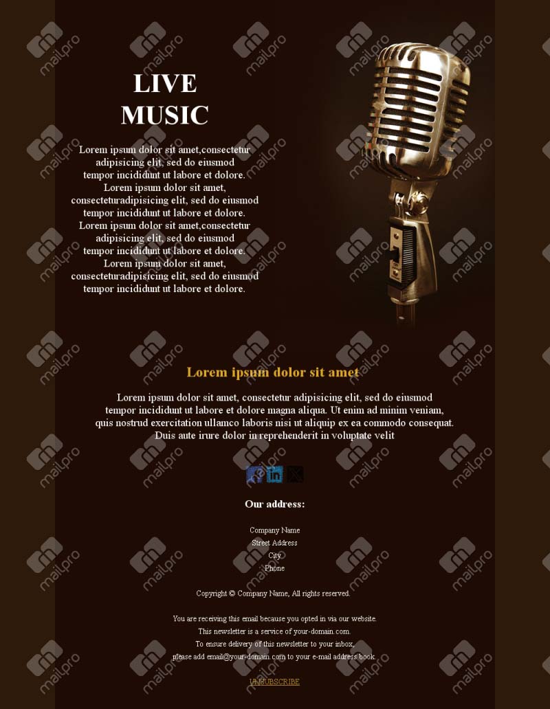 Music Email Templates | Mailpro™