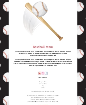 Baseball Email Templates | Mailpro™