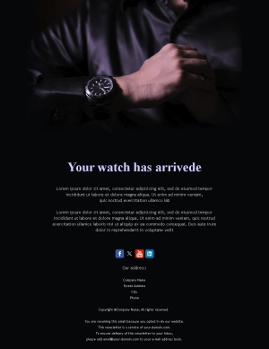 Watch Industry Email Template | Mailpro™