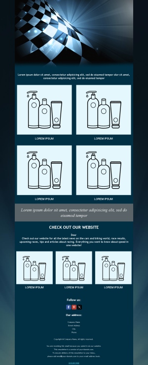Email Template for Car and Motorcycle Racing | Mailpro™