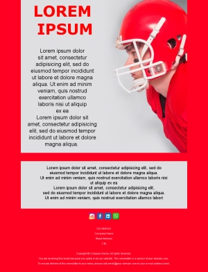 Email Template for American Football Team | Mailpro™
